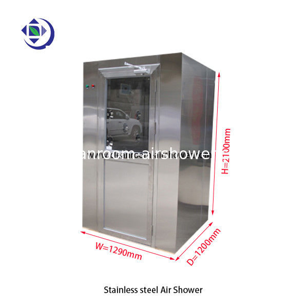 One Person SS304 Air Shower Room With Manual Swing Doors / 3 Way Blow ...