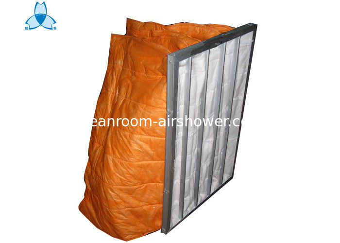 Medium Efficiency F6 Pocket Air Filter Hvac Duct Cleaning , Low Initial ...